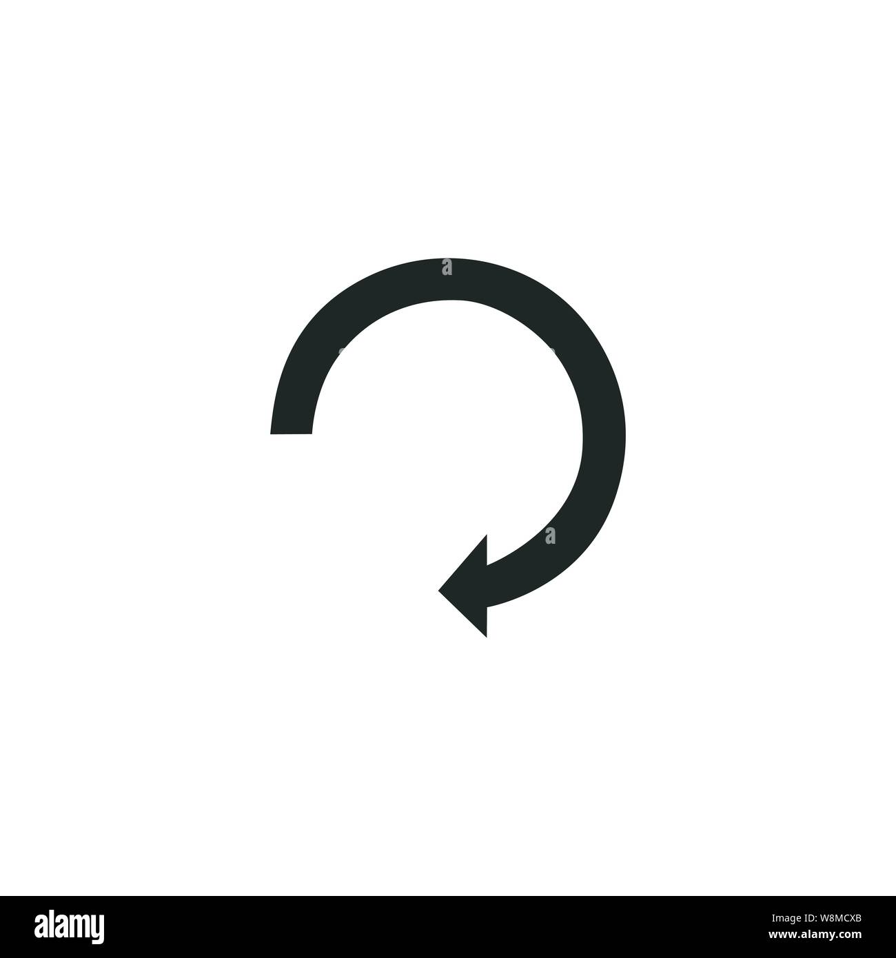 Circle with arrow. 360 rotation. Vector illustration isolated on white ...