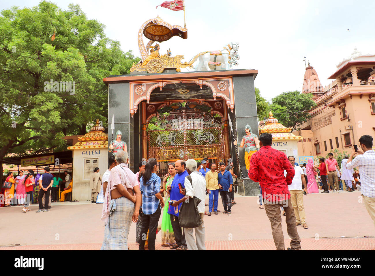 The Krishna Janmasthan temples in Mathura, the place where the major ...