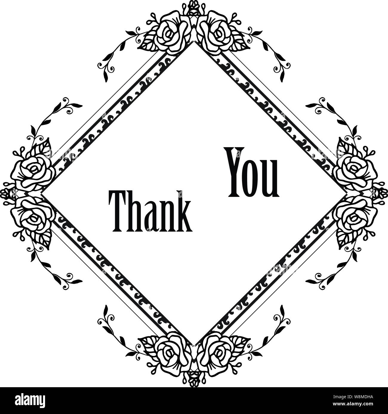 Pattern art floral frame, crowd of leaves, design of greeting card ...