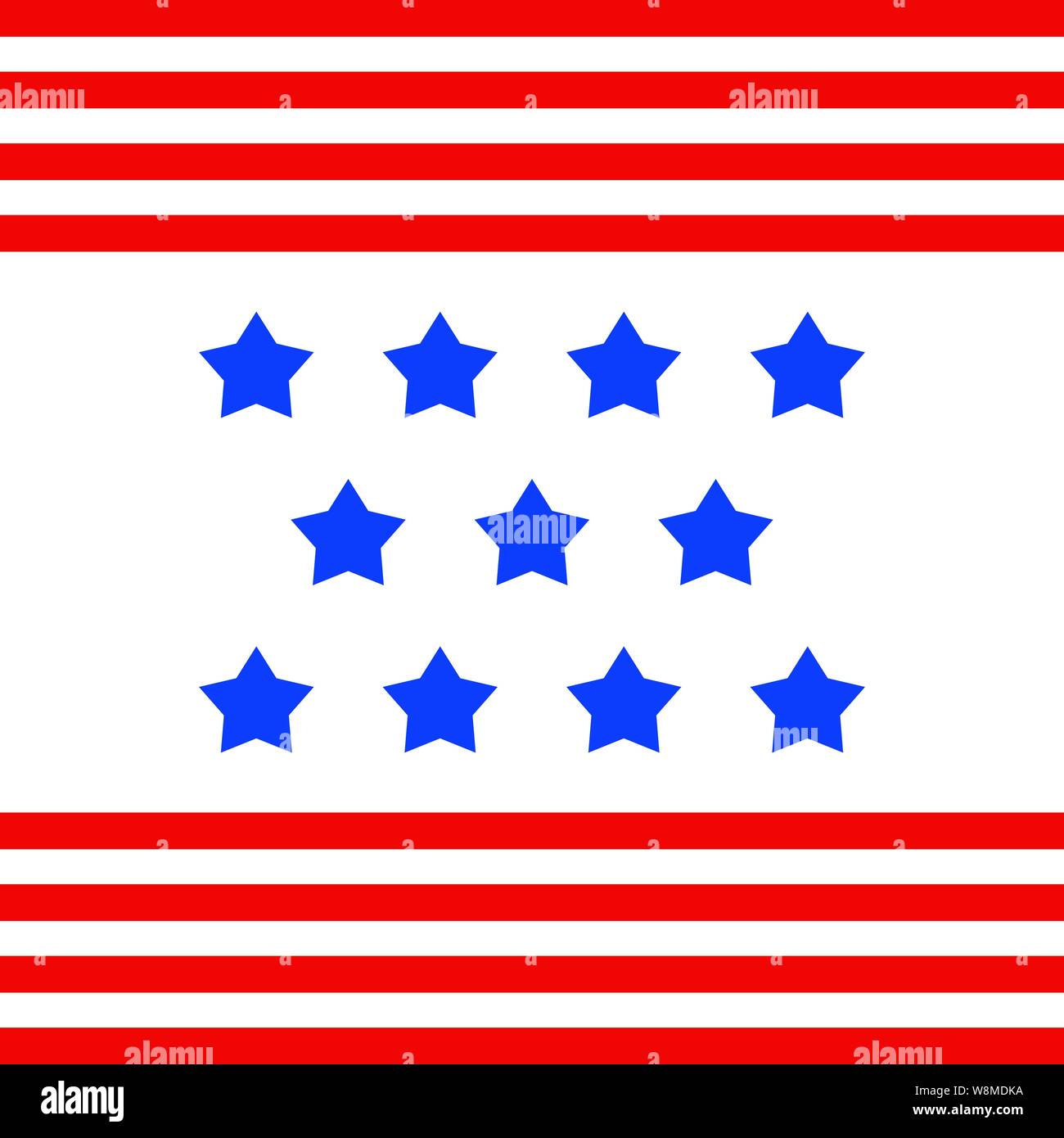 USA flag stripes and 11 stars, 4th fourth of july American Independence ...
