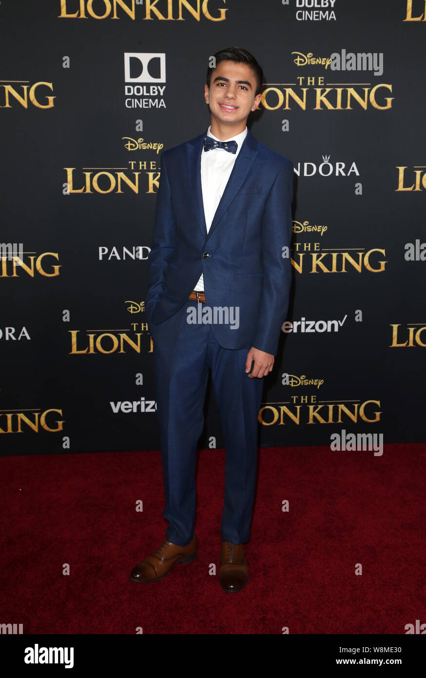 Premiere Of Disney's "The Lion King" Featuring: Neel Sethi Where ...
