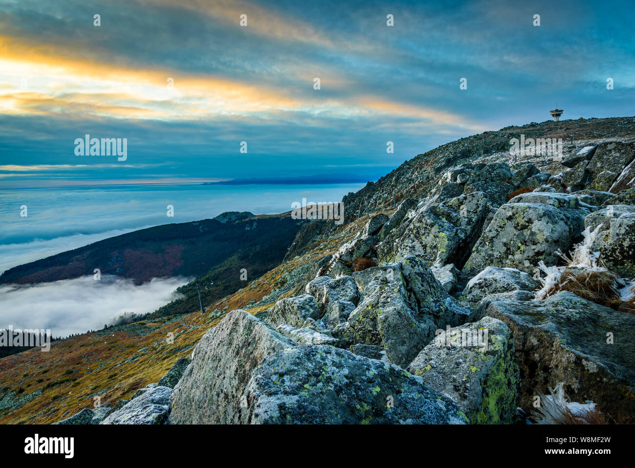 Amazing panoramic image from mountain top viewpoint at Vitosha, Sofia ...