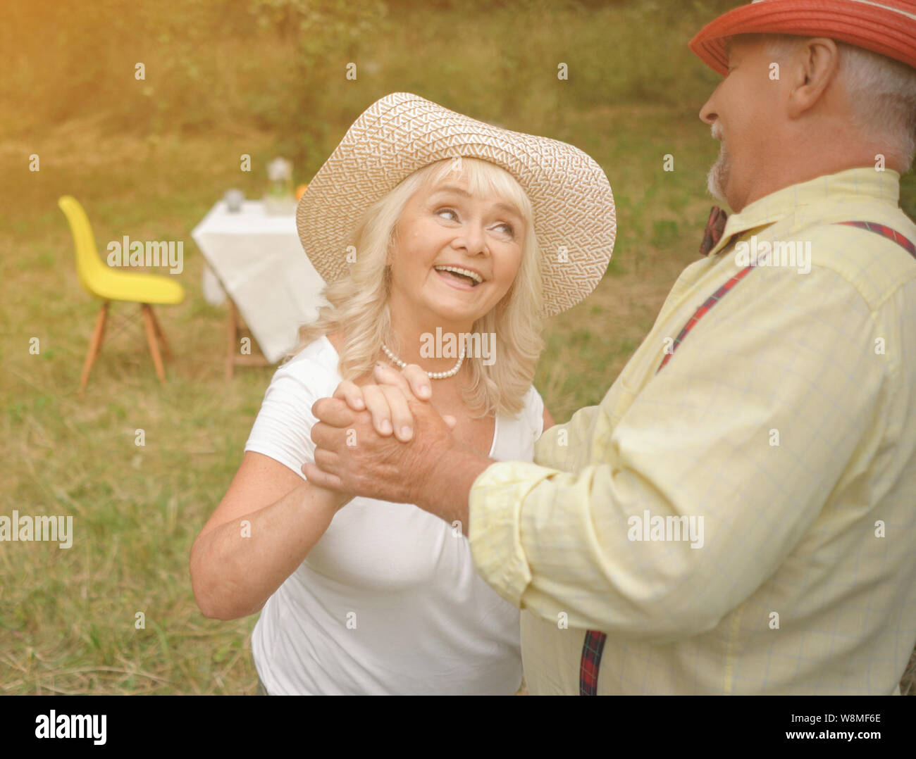 Old lady dancing hi-res stock photography and images - Alamy