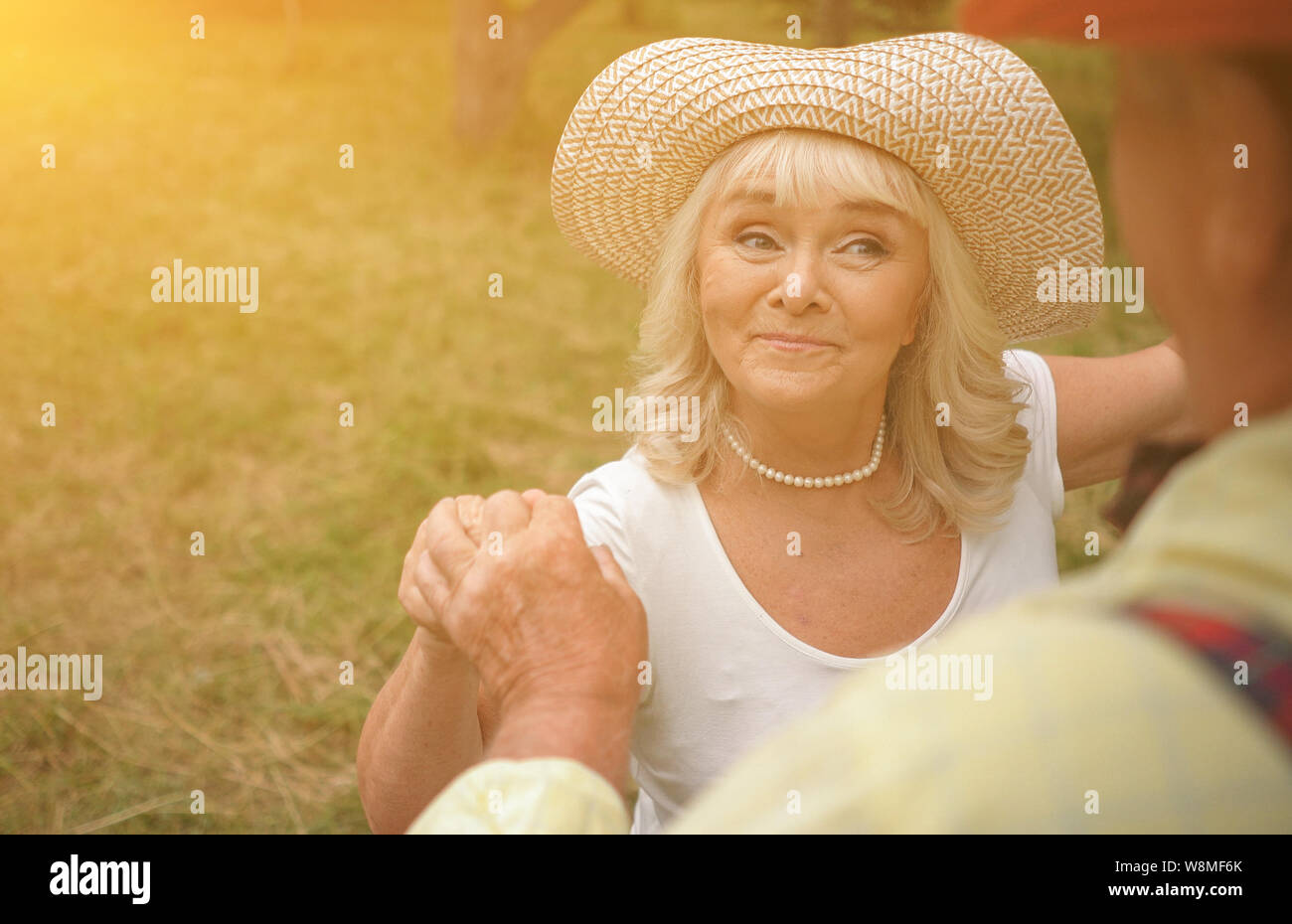 Old lady dancing hi-res stock photography and images - Alamy