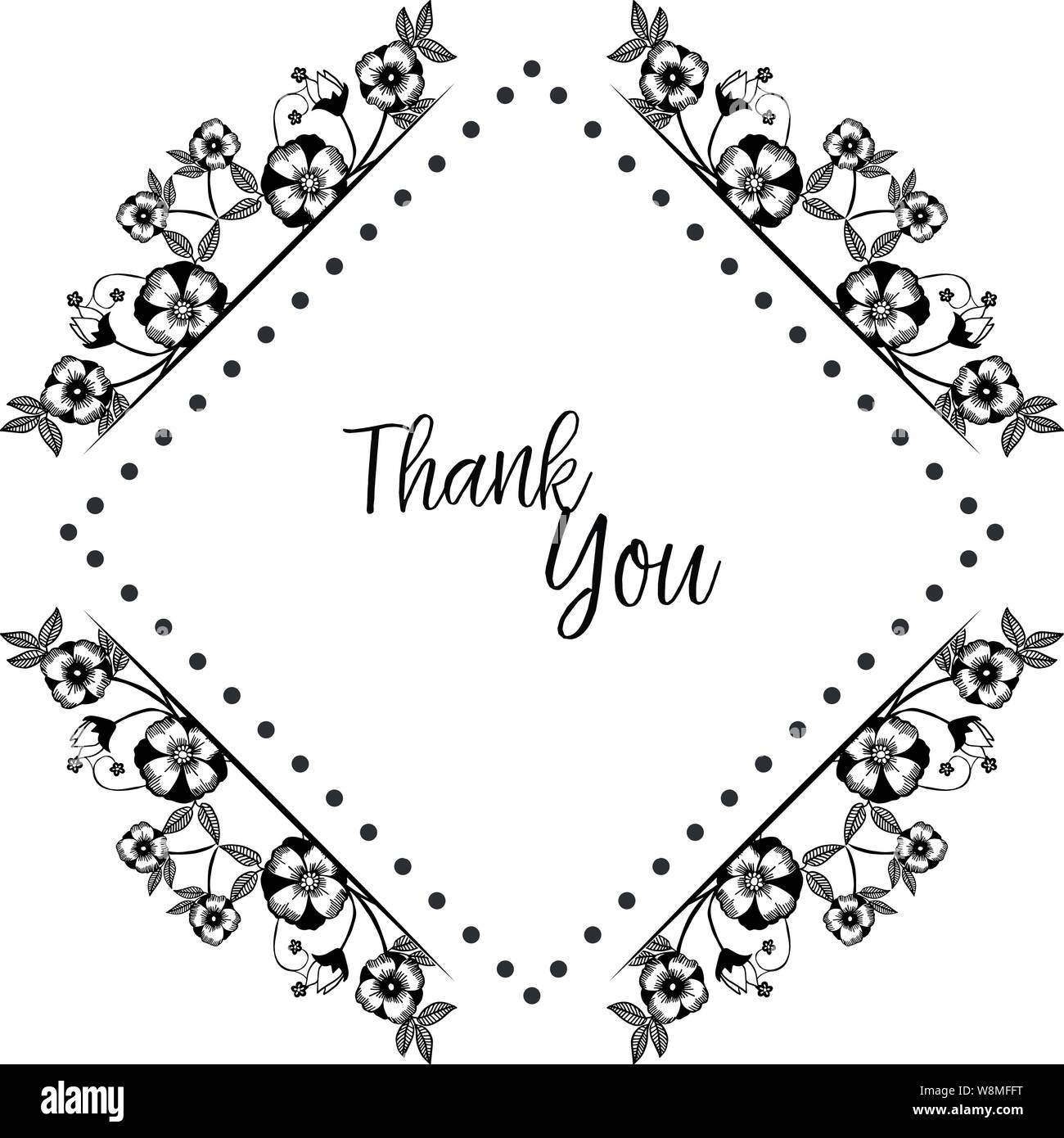 Shape of flower frame, elegant style, for the design of greeting cards ...
