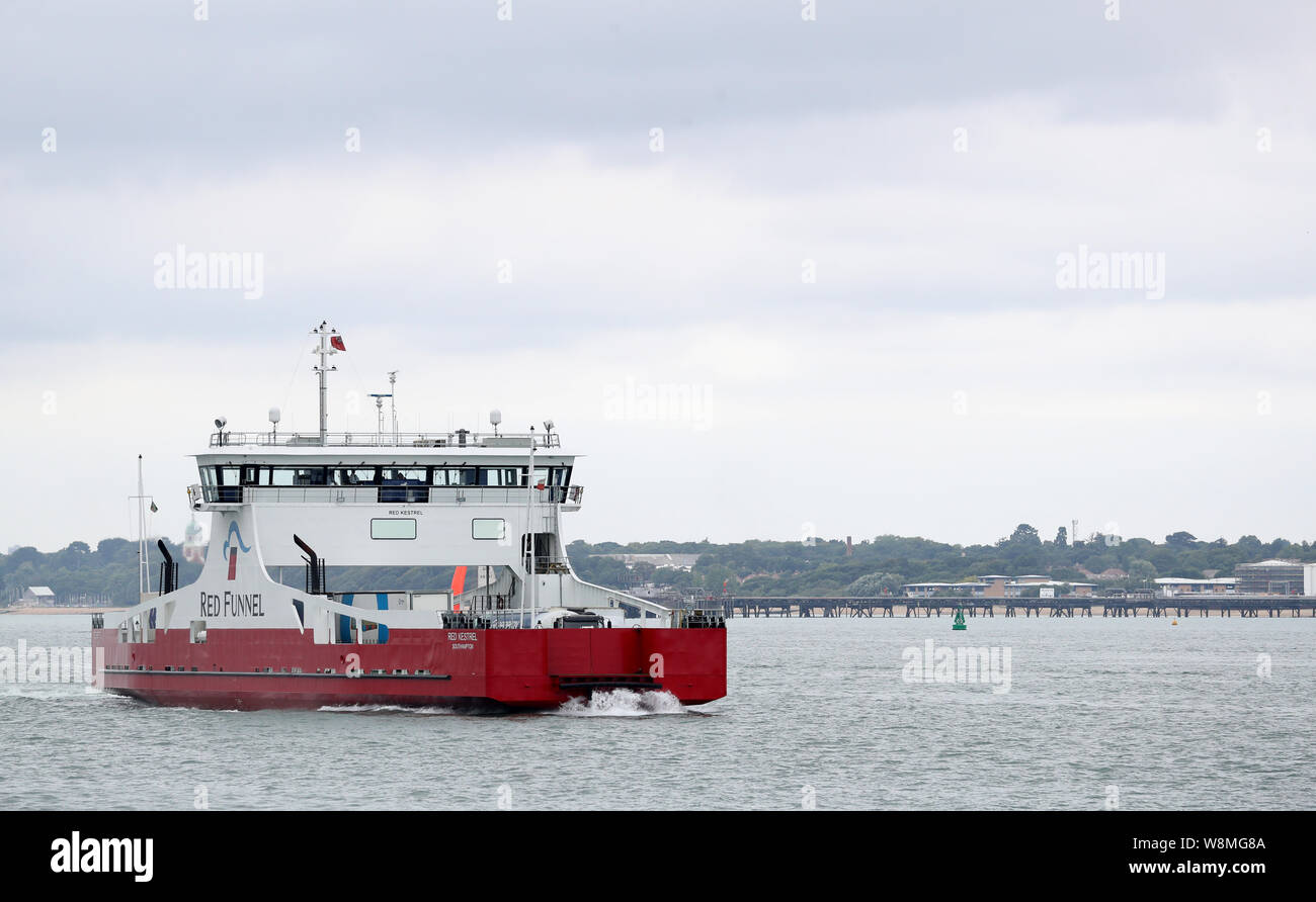The Red Funnel vessel MV Red Kestrel, a Roll on Roll off (ro-ro ...