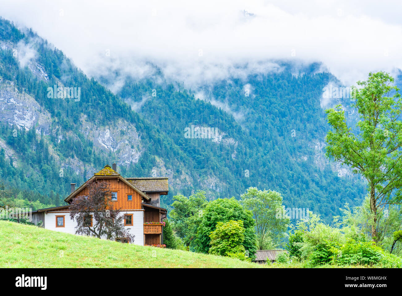 Traditional Wooden Alpine House High Resolution Stock Photography and ...