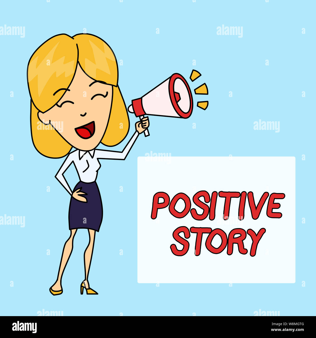 Writing note showing Positive Story. Business concept for Meaningful ...