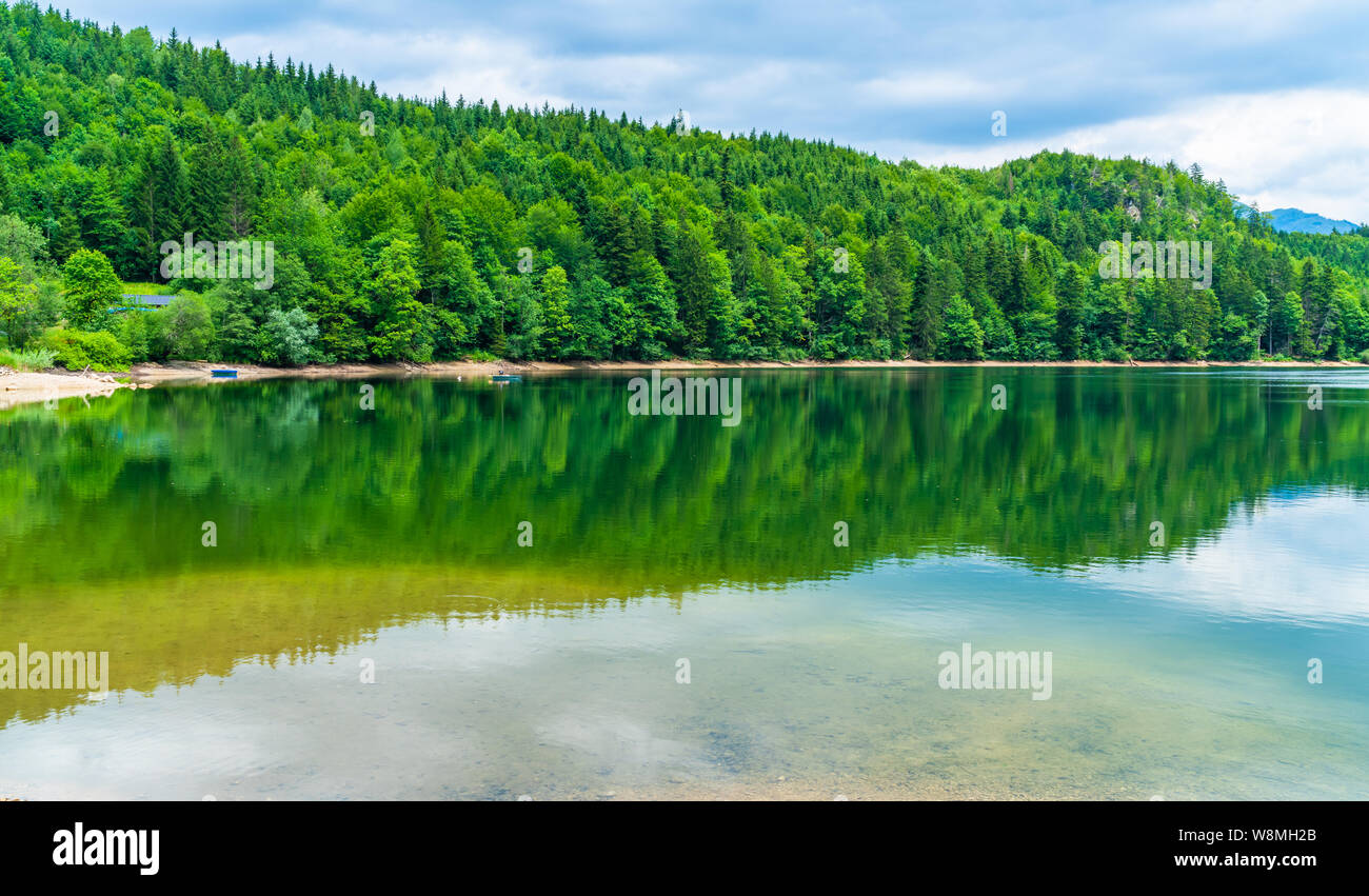 Nussensee lake in Upper Austria located near Bad Ischl in the ...