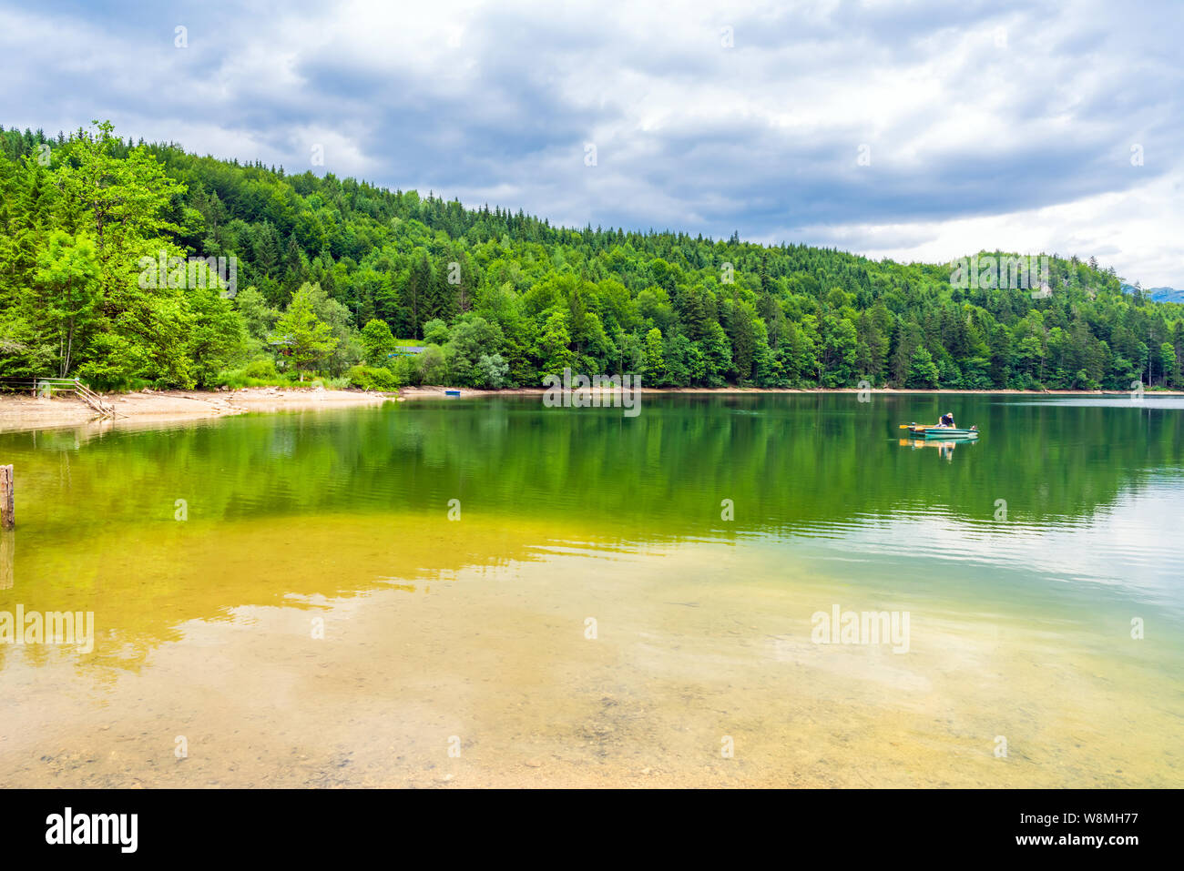 Nussensee lake in Upper Austria located near Bad Ischl in the ...