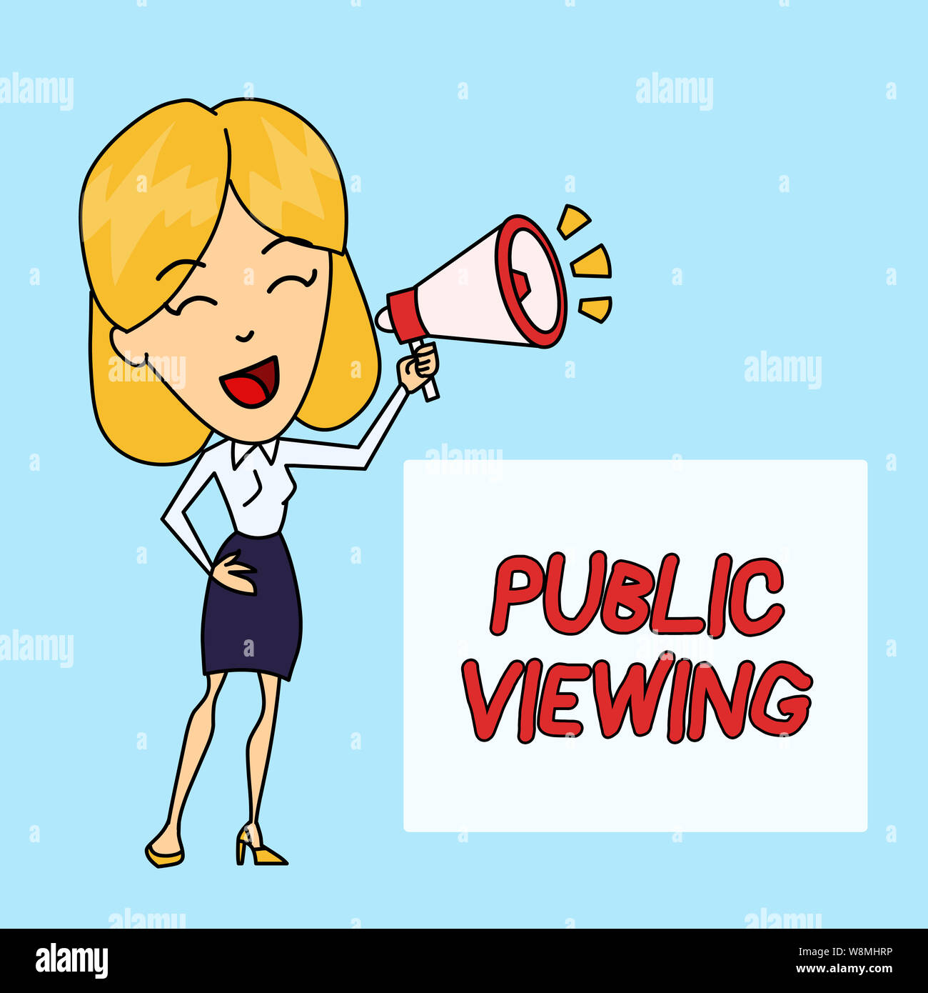 Writing note showing Public Viewing. Business concept for Able to be ...