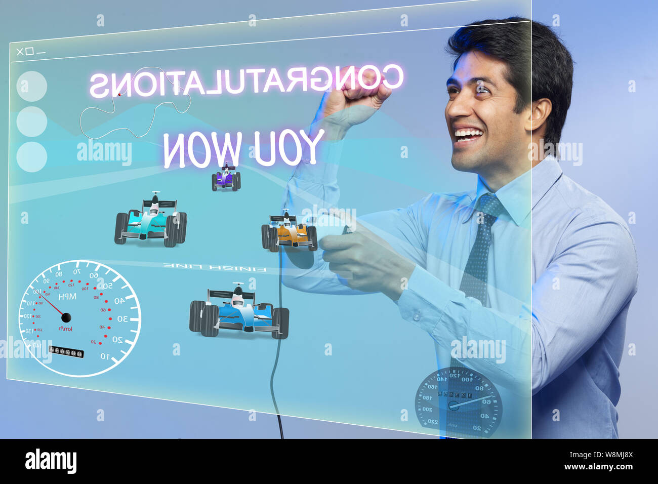 Playing racing games on console hi-res stock photography and images - Alamy