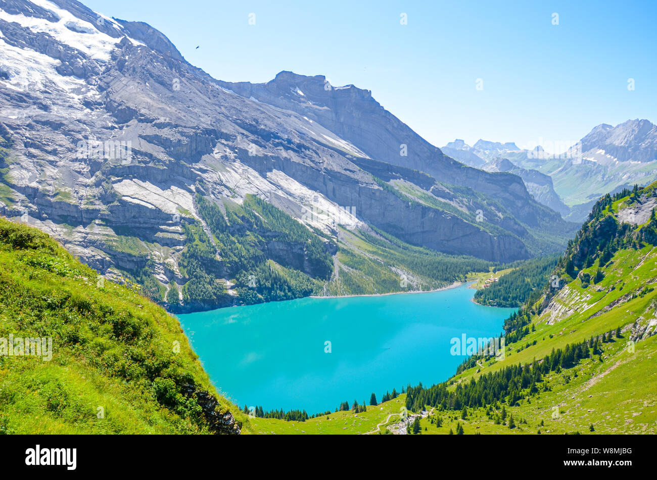 Amazing Oeschinensee, Oeschinen Lake, in Swiss Alps by Kandersteg ...