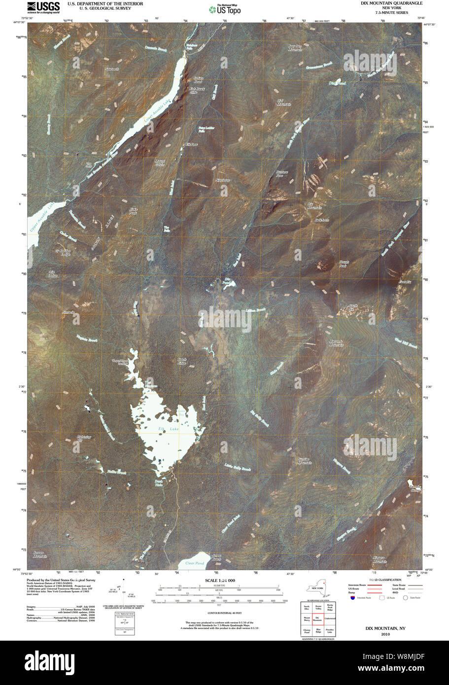 This image map depicts geographic features on the surface of the earth ...