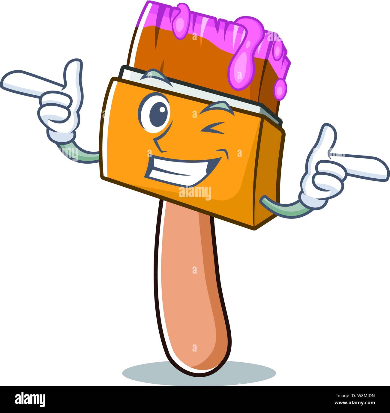 Wink paint brush in the cartoon shape Stock Vector Image & Art - Alamy
