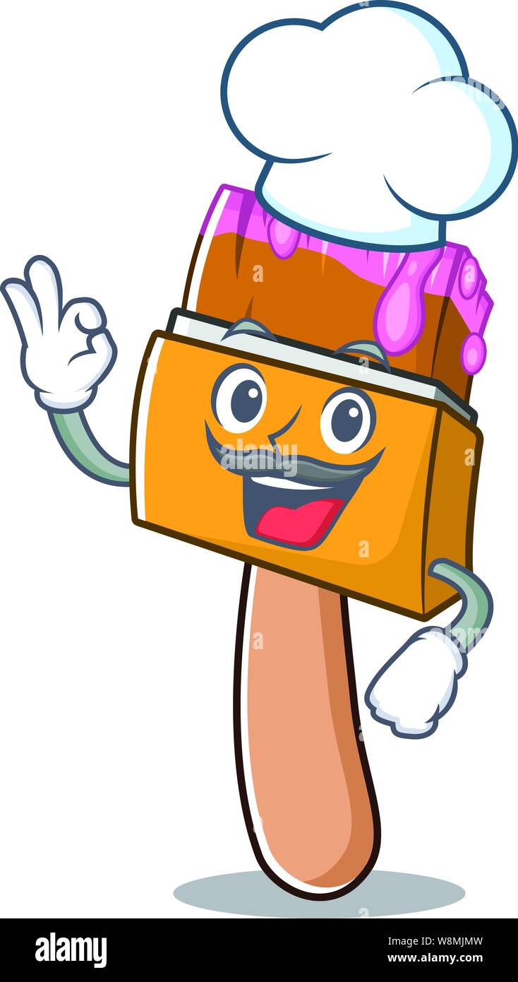 Chef paint brush in the cartoon shape Stock Vector Image & Art - Alamy