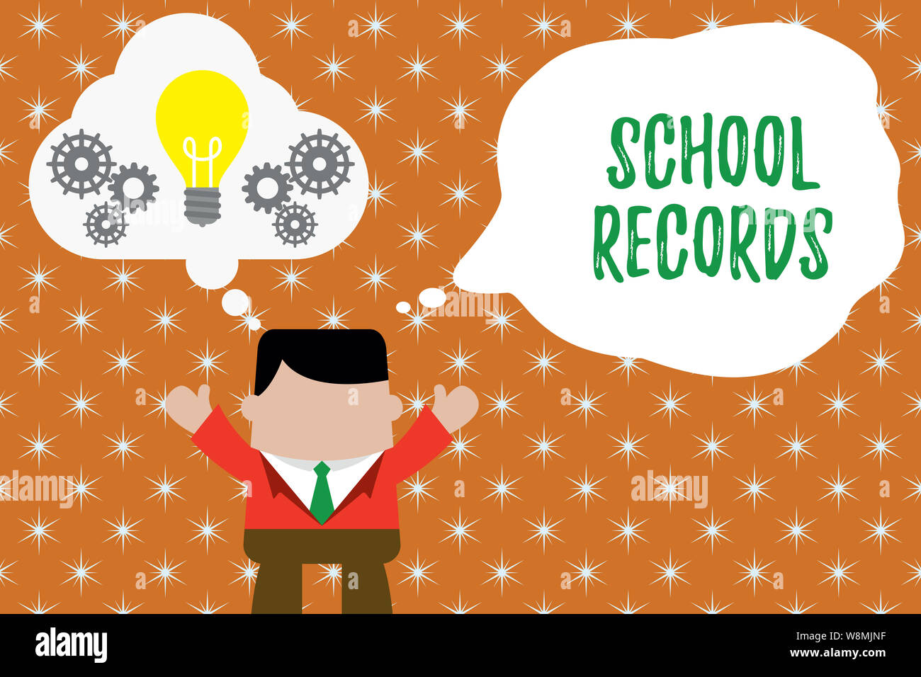Writing note showing School Records. Business concept for Information ...