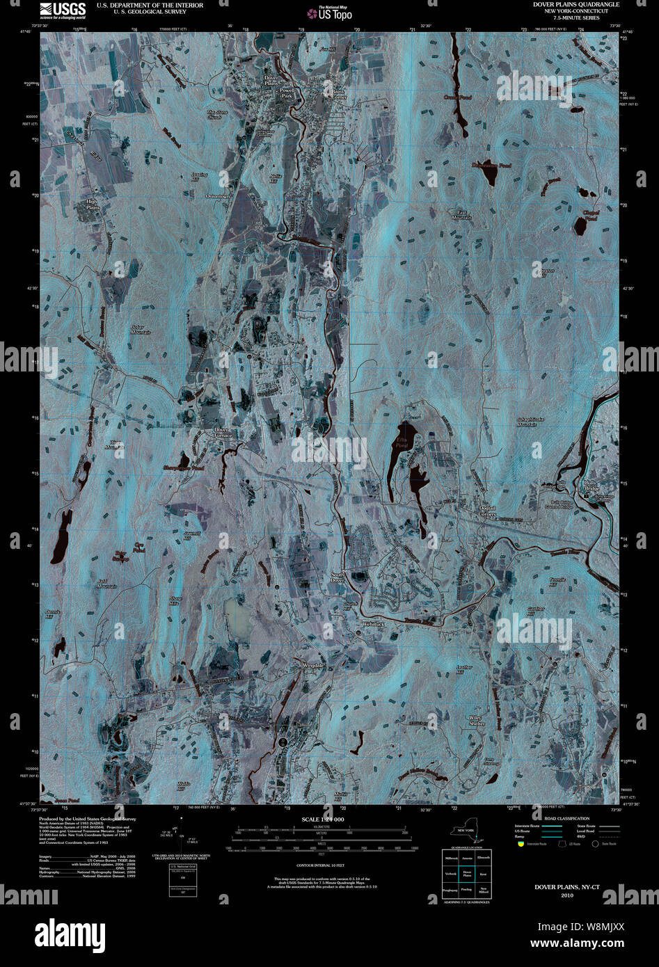 This image map depicts geographic features on the surface of the earth ...