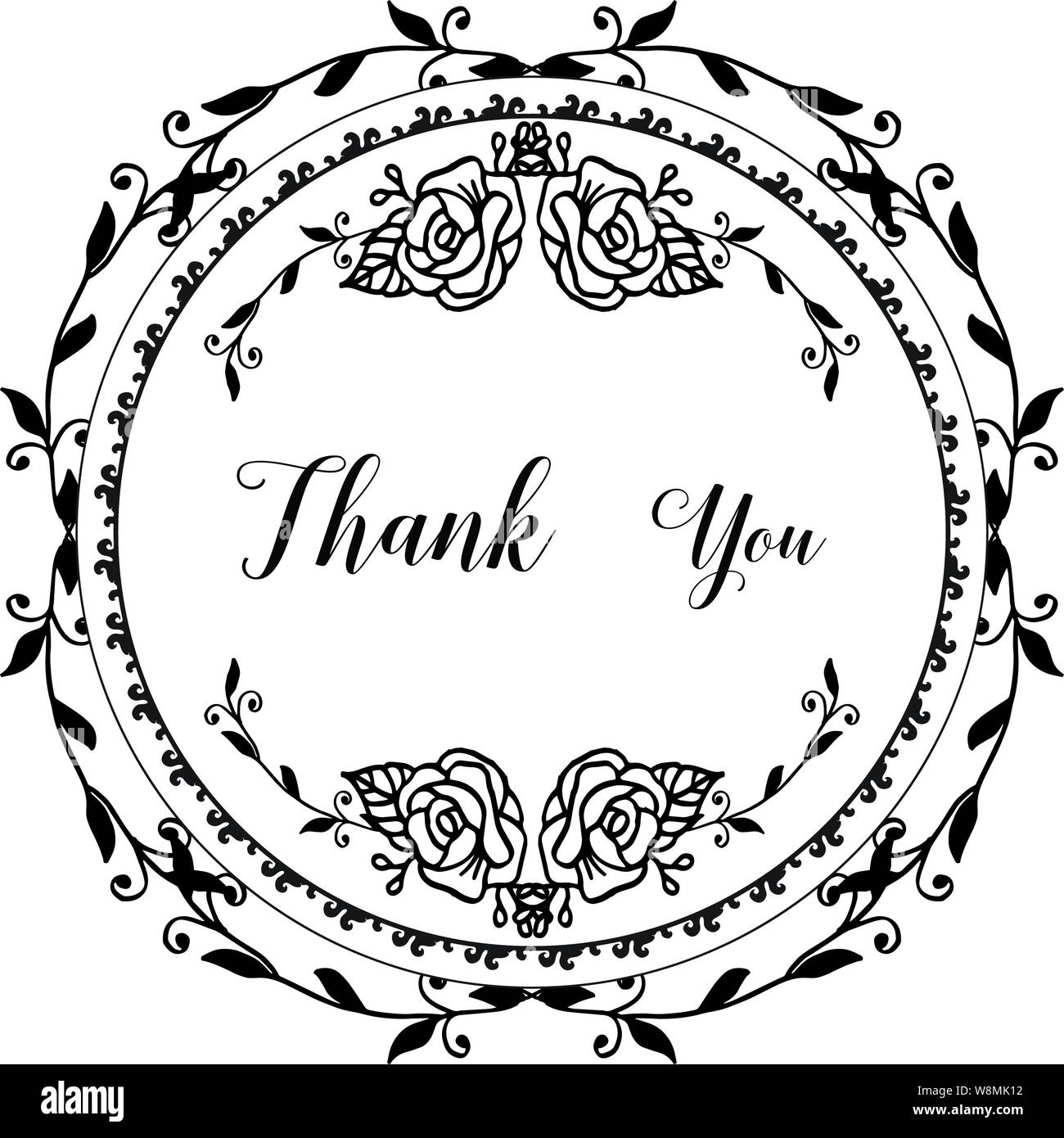 Pattern art floral frame, crowd of leaves, design of greeting card ...