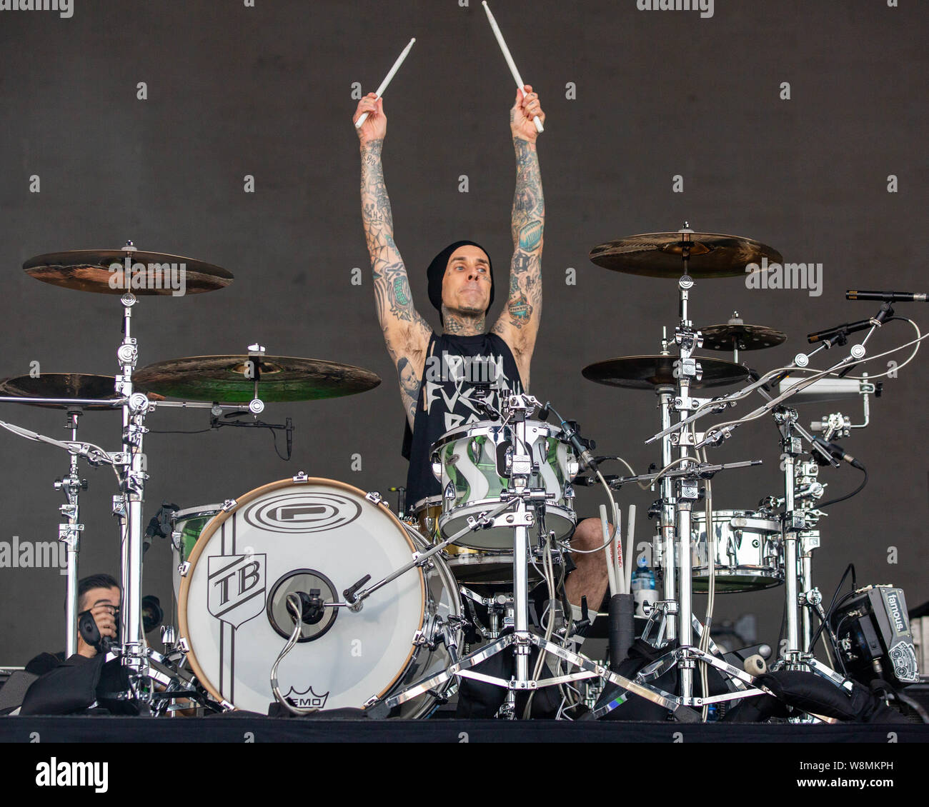 August 9, 2019, San Francisco, California, U.S: TRAVIS BARKER of Blink ...