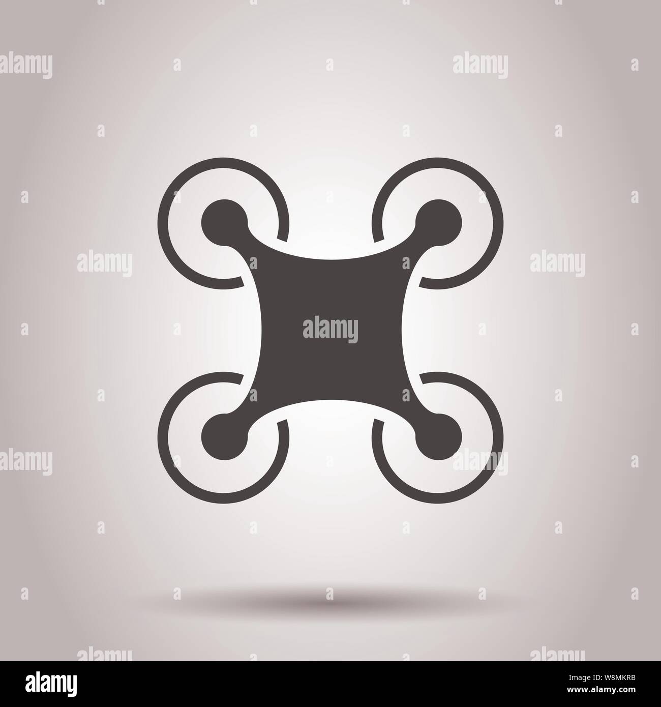Drone icon in transparent style. Flying camera vector illustration on ...