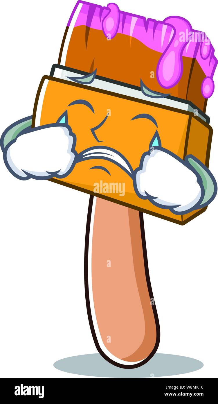 Crying paint brush isolated in the cartoon Stock Vector Image & Art - Alamy