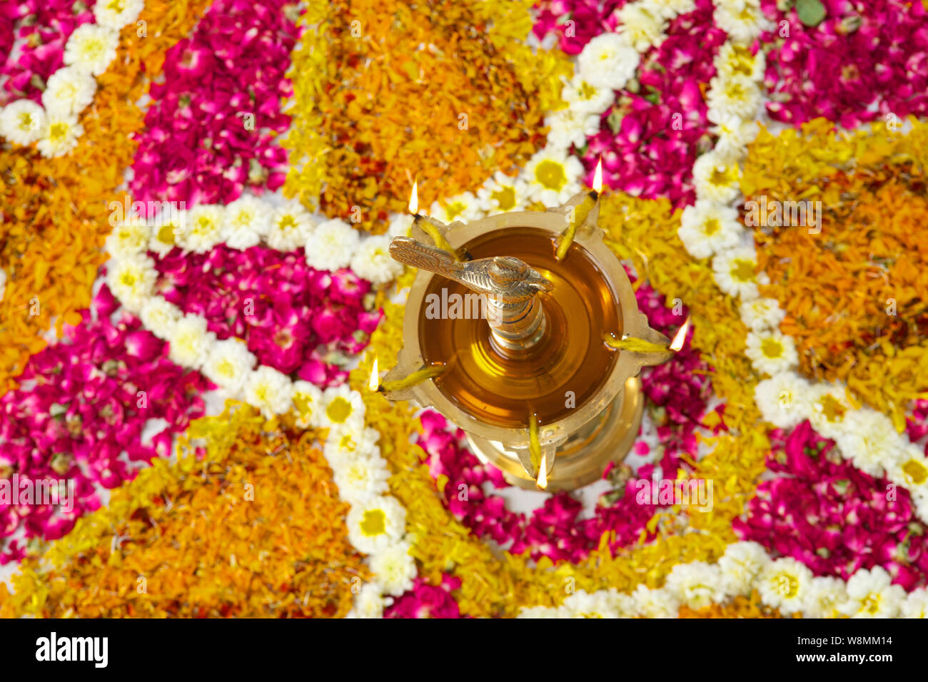 Colorful rangoli on the floor, India Stock Photo - Alamy