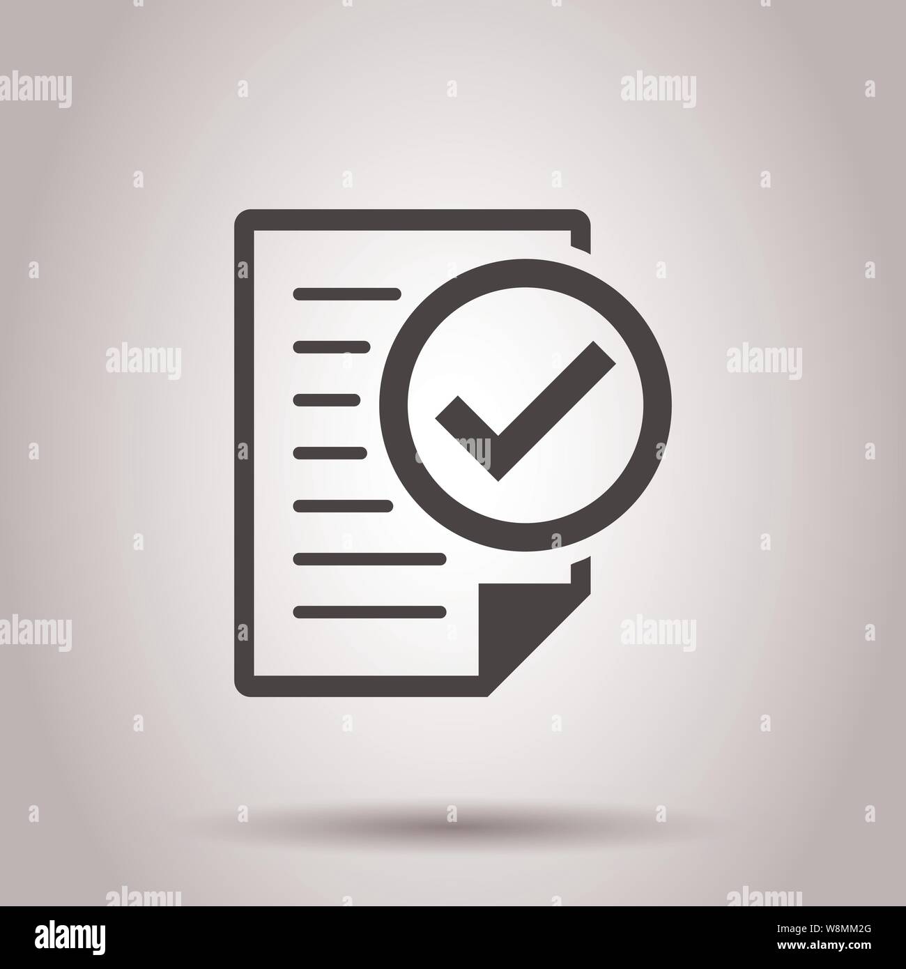 Compliance document icon in transparent style. Approved process vector ...