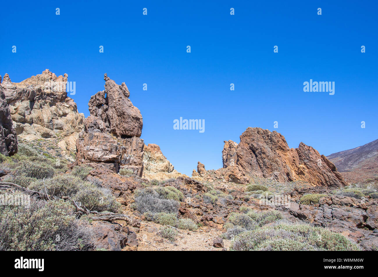 Volcanic rocks formation in The National Park of Las Canadas del Teide ...