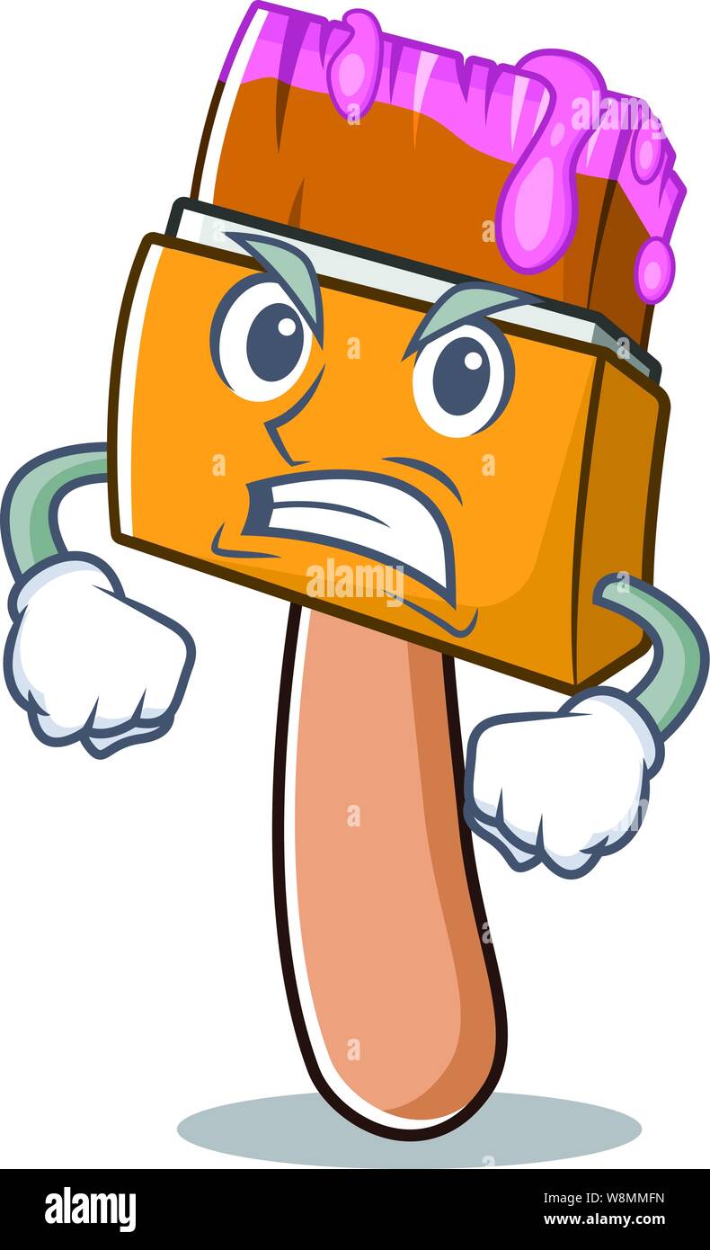 Angry paint brush isolated in the cartoon Stock Vector Image & Art - Alamy
