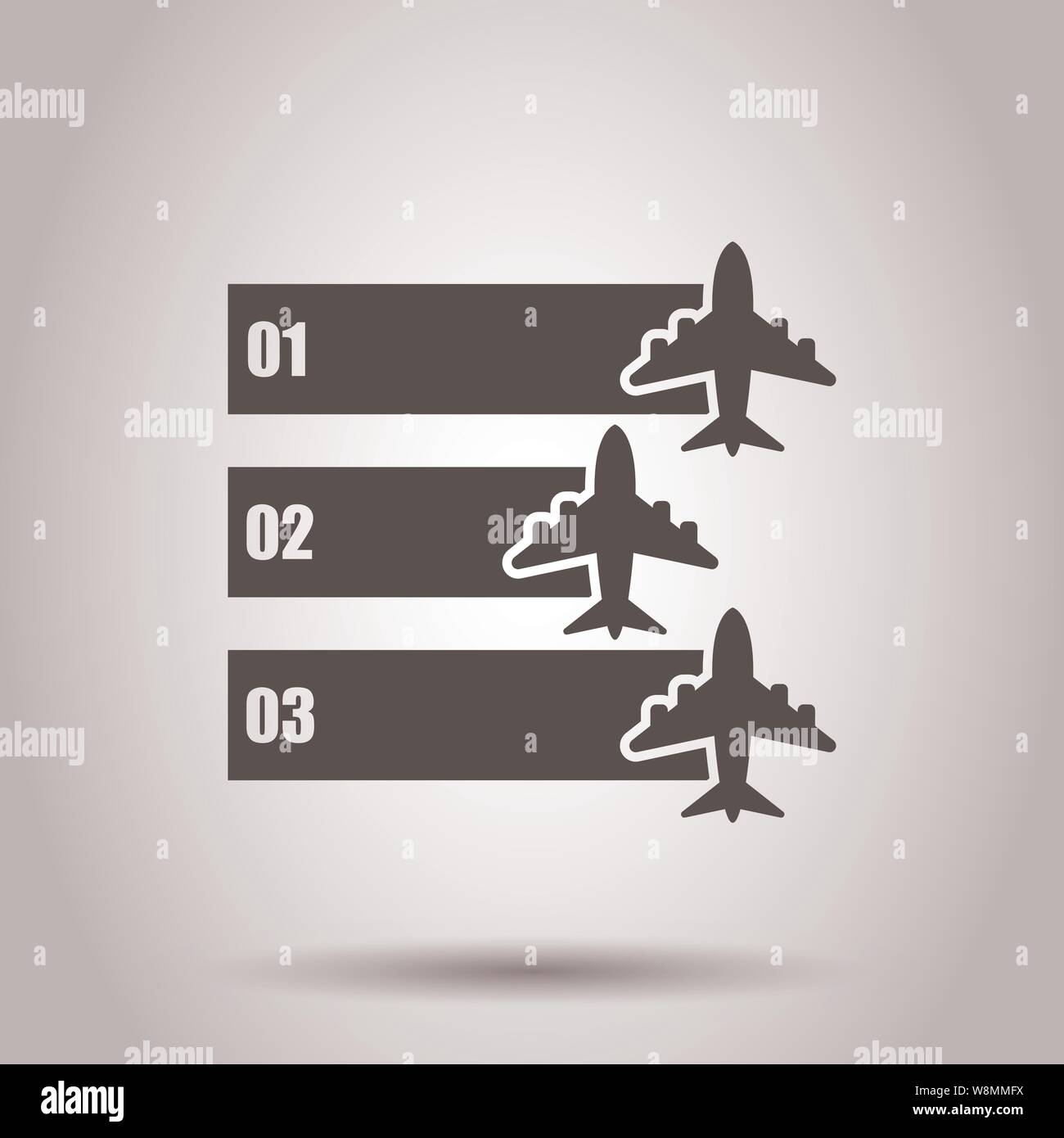 Airplane flight infographic icon in transparent style. Plane travel ...