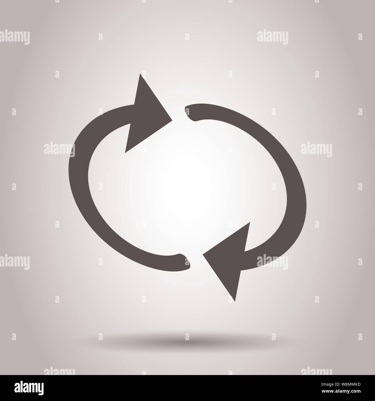 Arrow rotation icon in transparent style. Sync action vector ... Arrow rotation icon in transparent style. Sync action vector ...