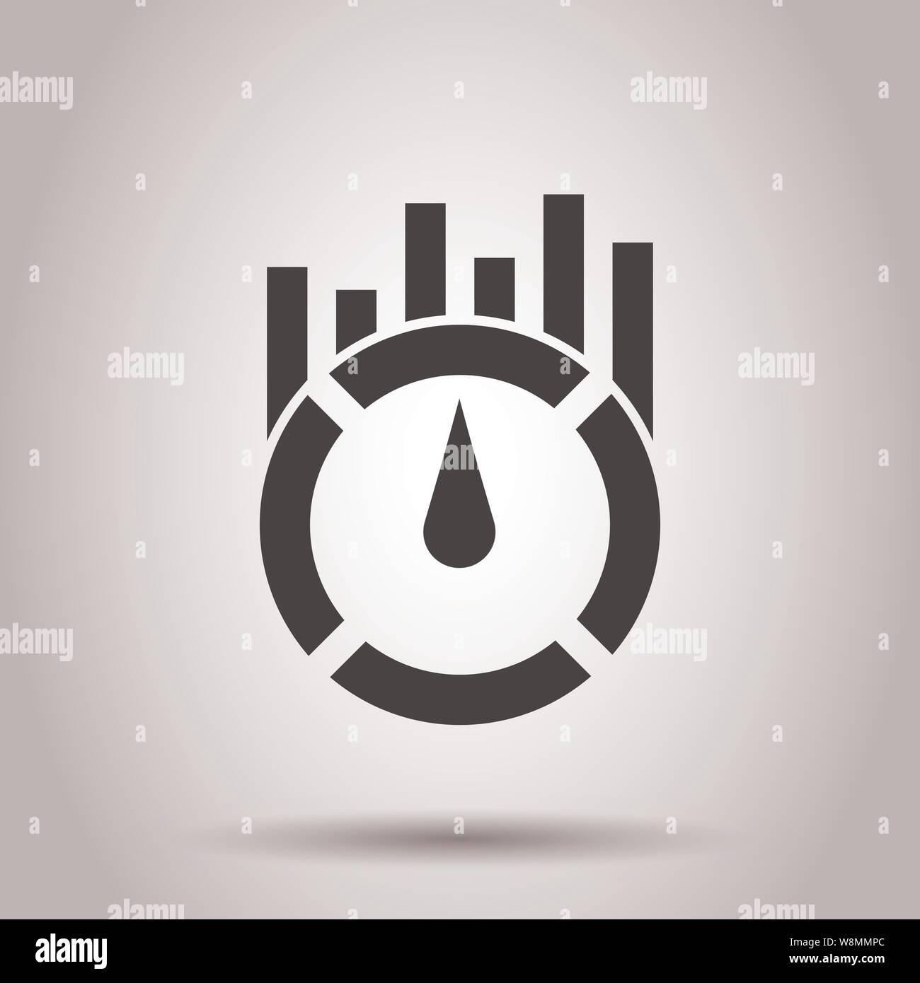 Benchmark measure icon in transparent style. Dashboard rating vector ...