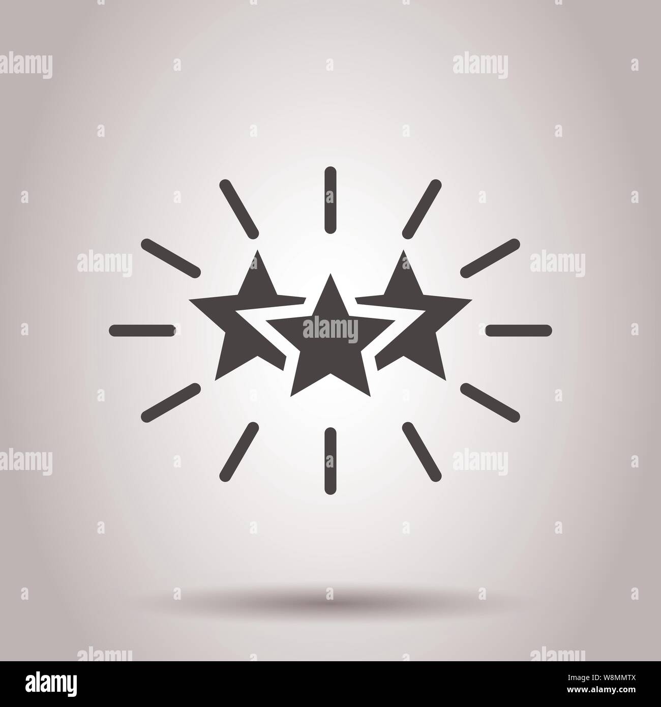 Excellence icon in transparent style. Star ribbon vector illustration ...