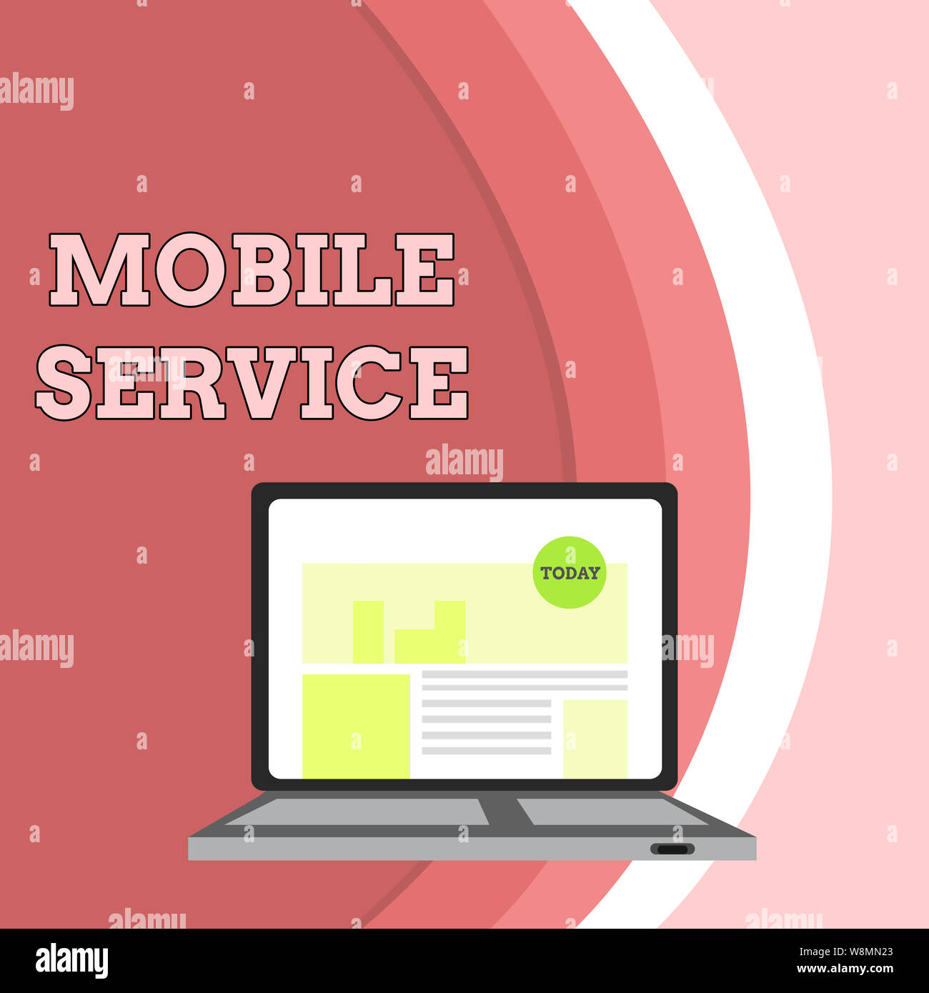 Conceptual hand writing showing Mobile Service. Concept meaning Radio ...