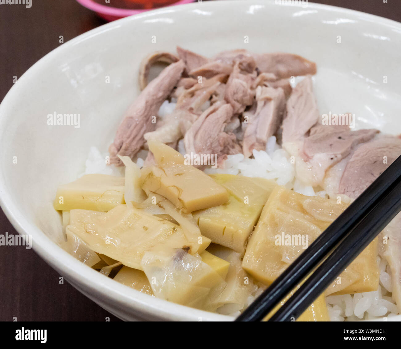 Chinese style boiled goose with rice, Taiwanese dish Stock Photo - Alamy