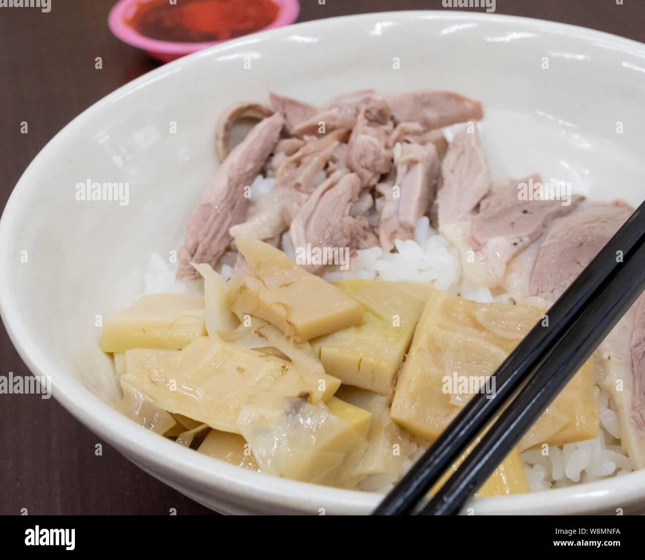 Chinese style boiled goose with rice, Taiwanese dish Stock Photo - Alamy