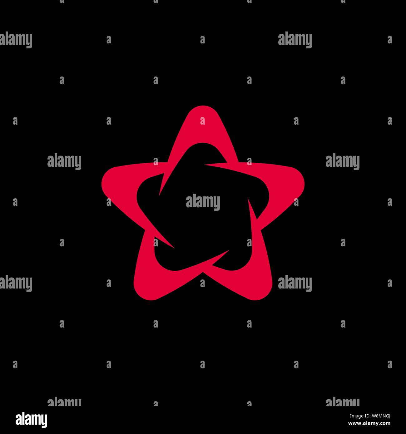 Star minimalistic icon logo template, elegant stars emblem vector ...