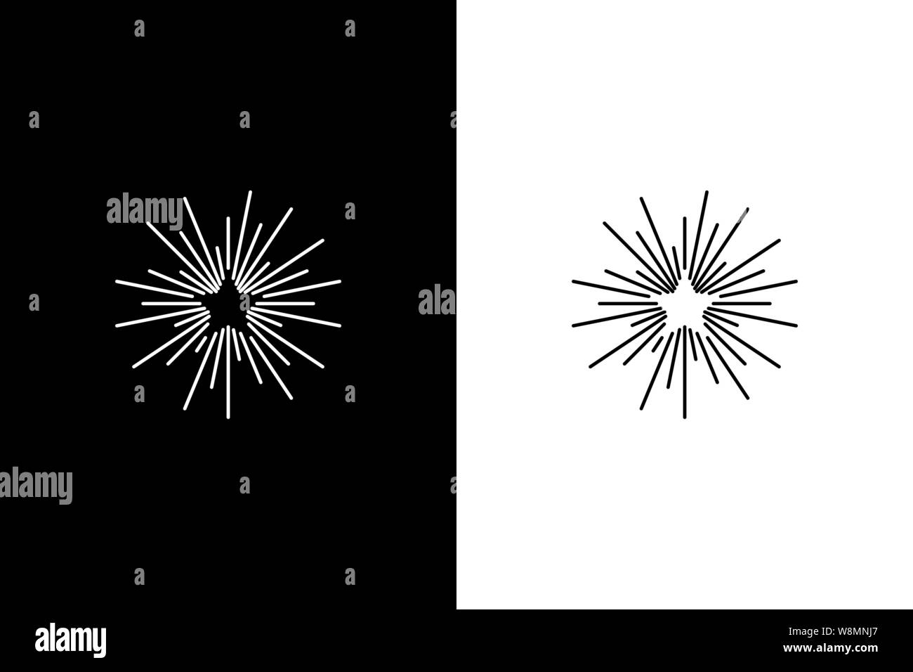 Star minimalistic icon logo template, elegant stars emblem vector ...