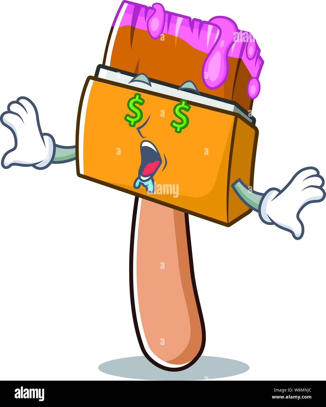 Money eye character paint brushes in the warehouse Stock Vector Image ...