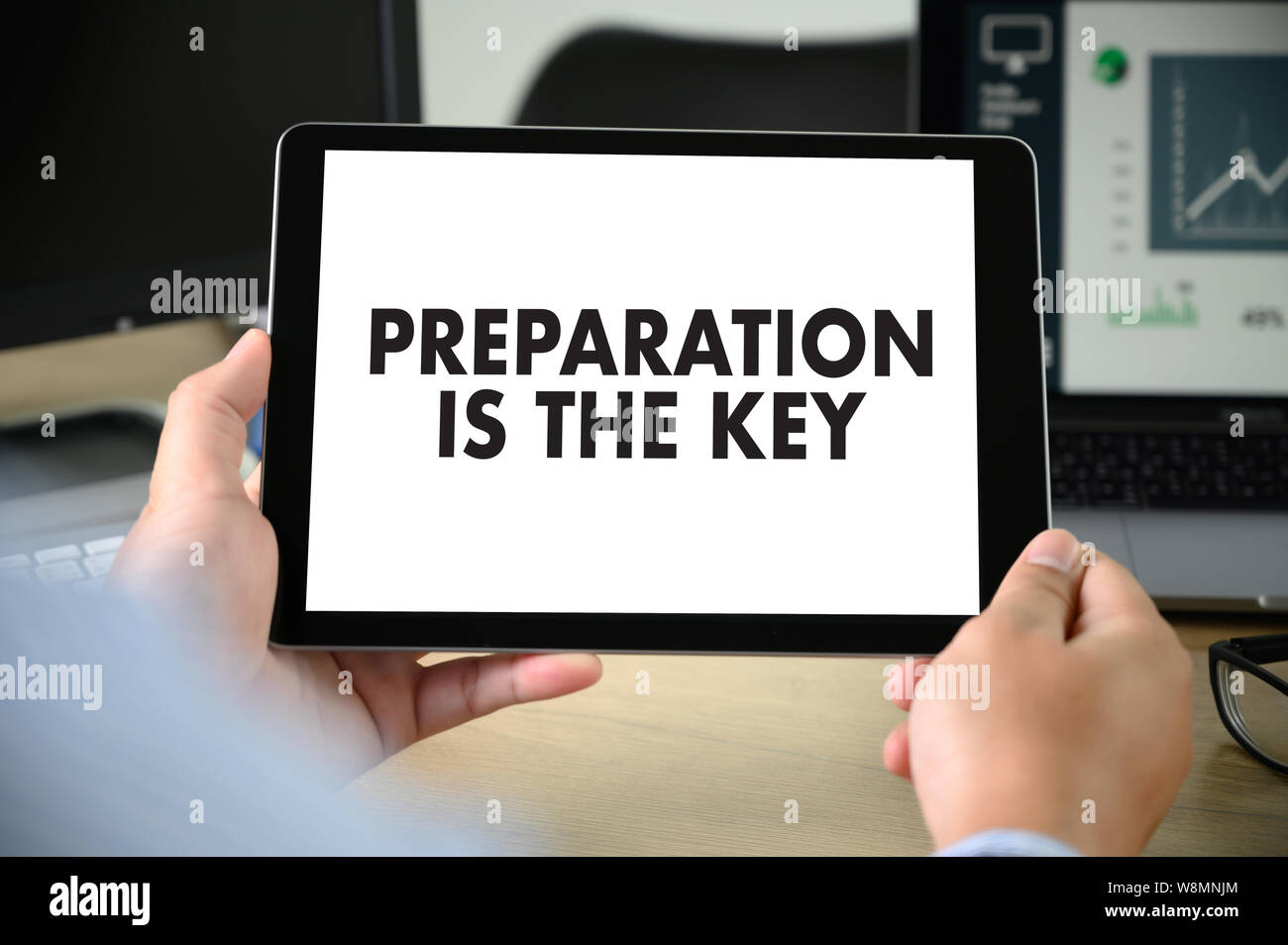 PREPARATION IS THE KEY plan BE PREPARED concept just prepare to perform ...