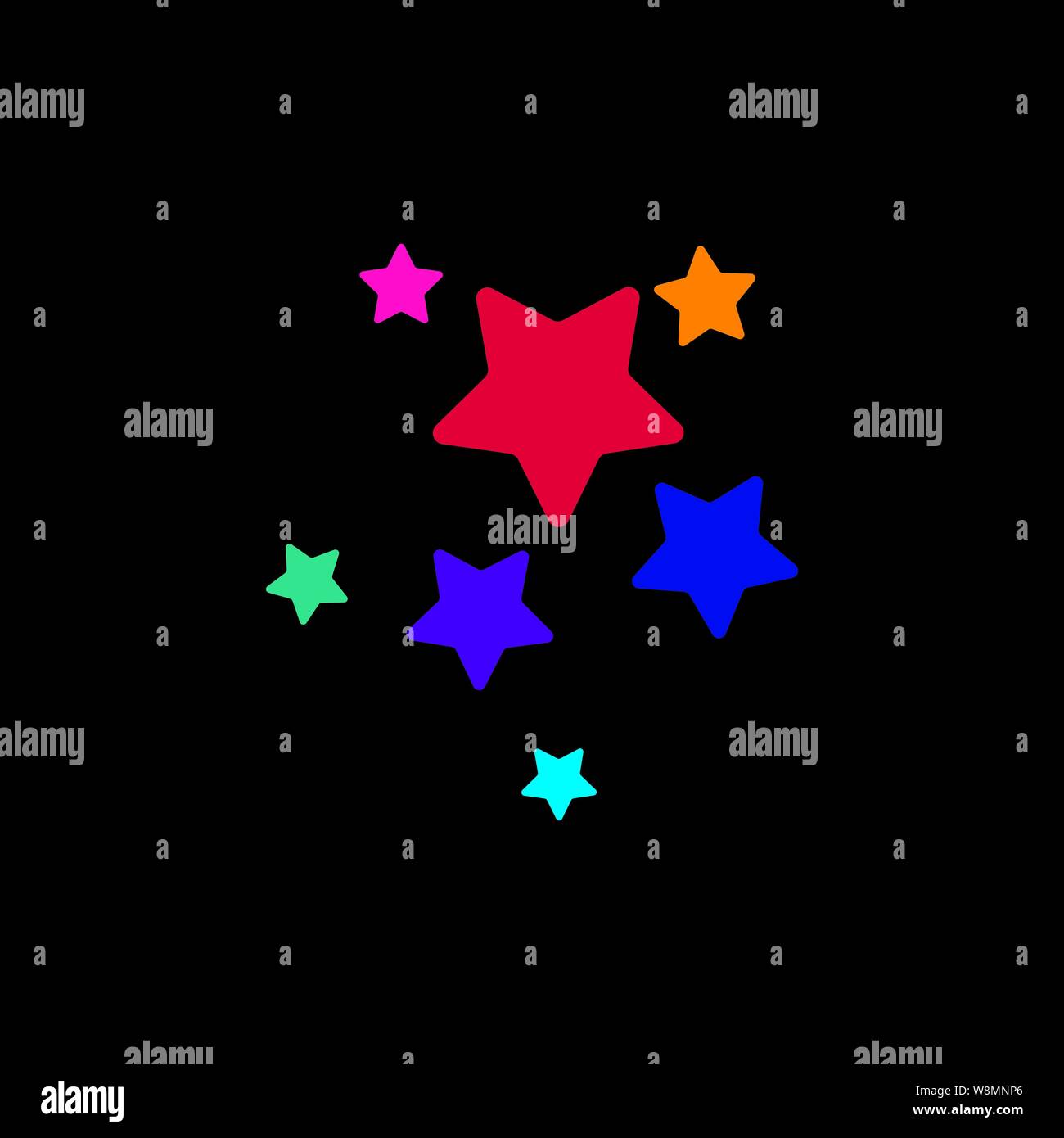 Star minimalistic icon logo template, elegant stars emblem vector ...