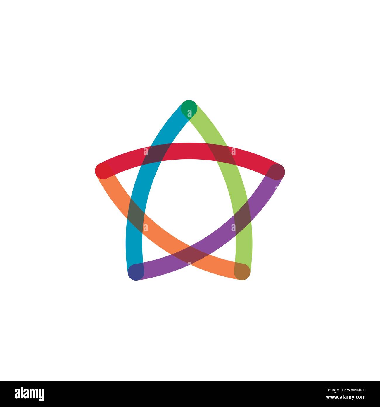 Star minimalistic icon logo template, elegant stars emblem vector ...