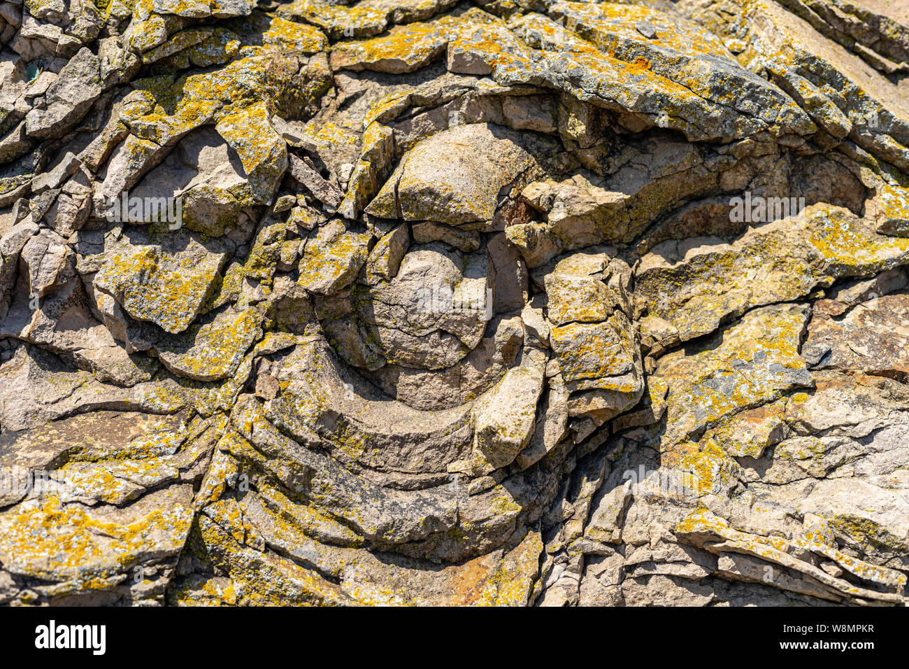 Sedimentary rock. Structure of natural stone. Background Stock Photo ...