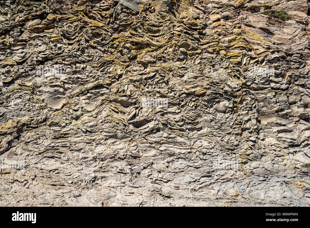 Sedimentary rock. Structure of natural stone. Background Stock Photo ...
