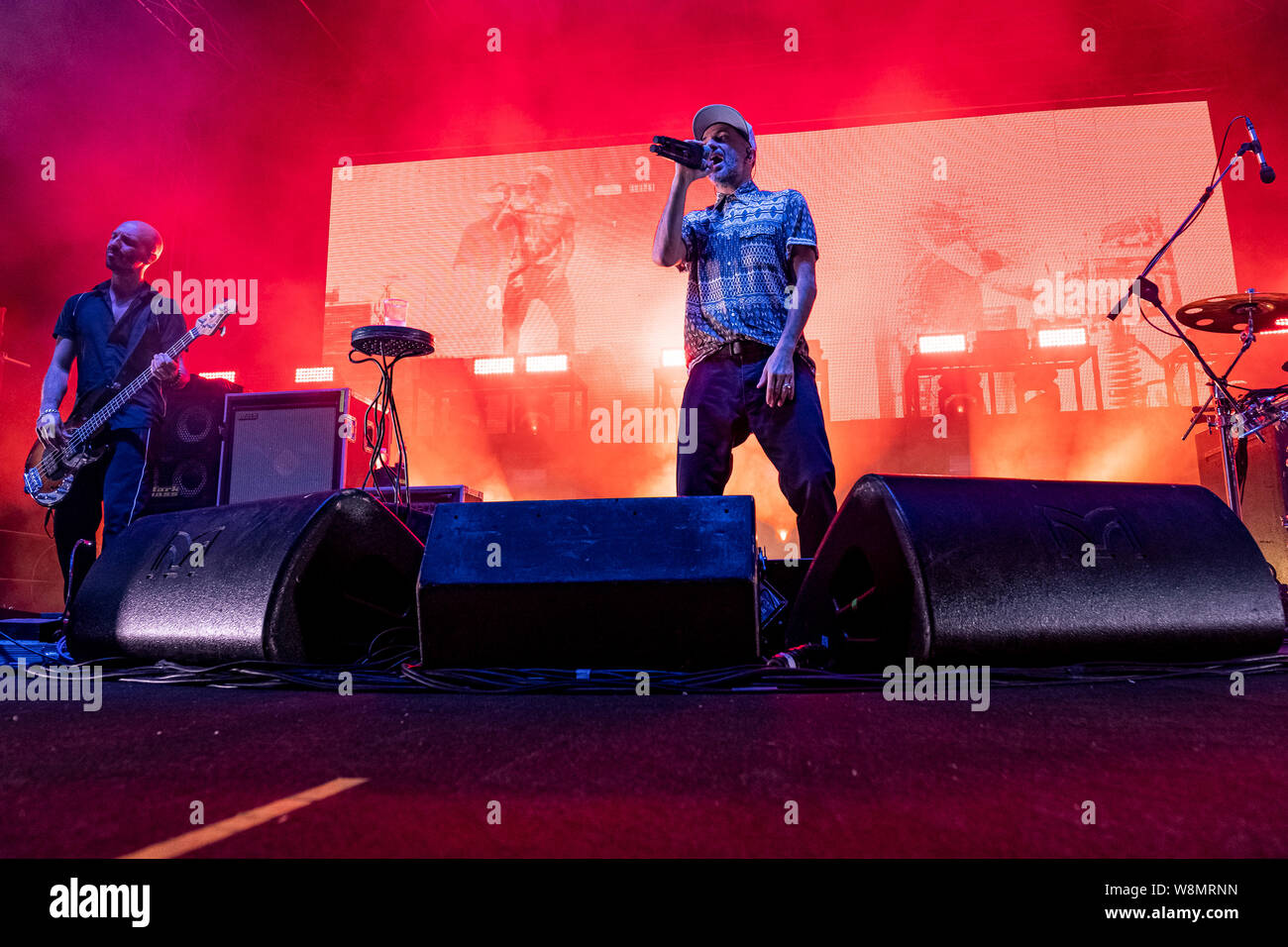 Samuel Romano and Subsonica performs live on stage the Subsonica 8 Tour ...