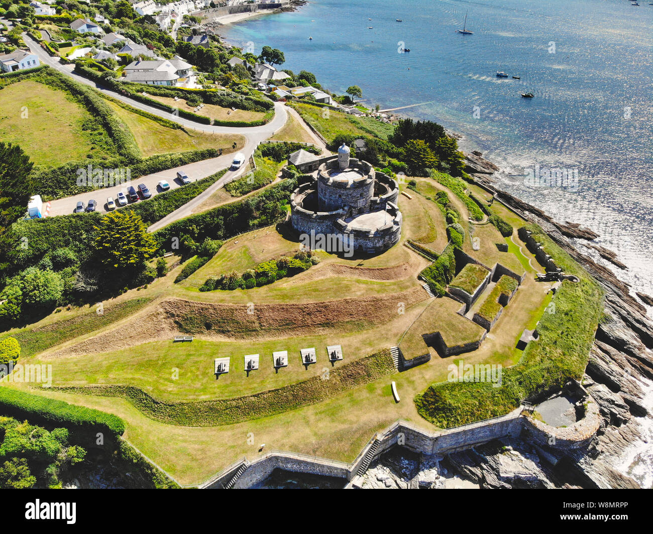 Aerial Image of St Mawes Castle Stock Photo - Alamy