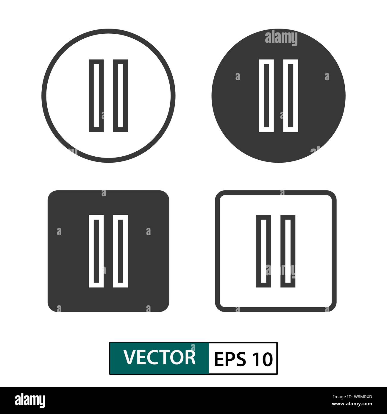 Stop button vector vectors hi-res stock photography and images - Alamy