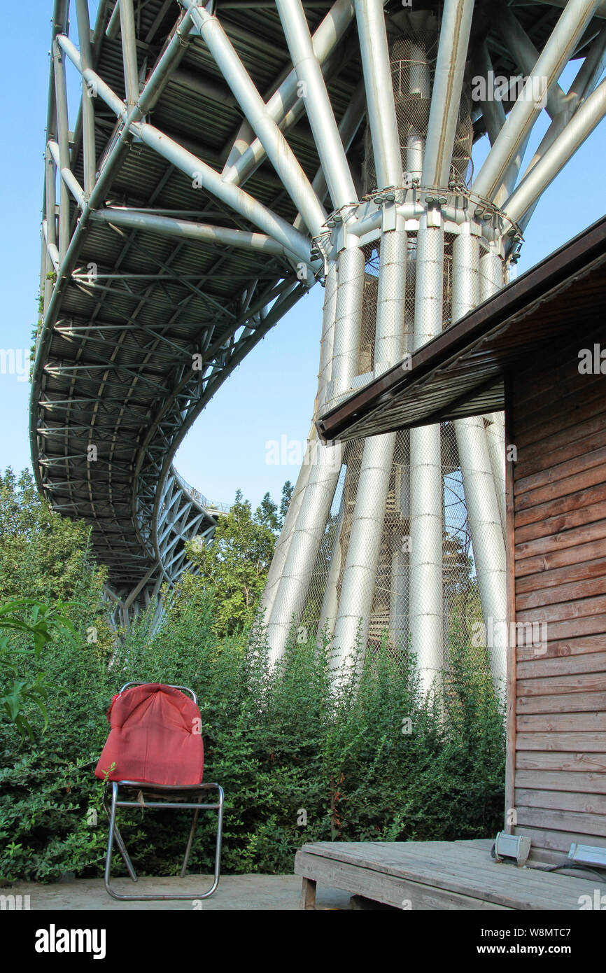 The Tabi'at Bridge is the largest pedestrian overpass Tehran, Iran. The ...