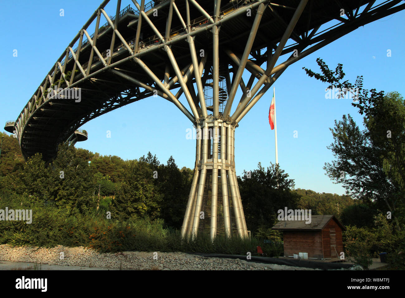 The Tabi'at Bridge is the largest pedestrian overpass Tehran, Iran. The ...